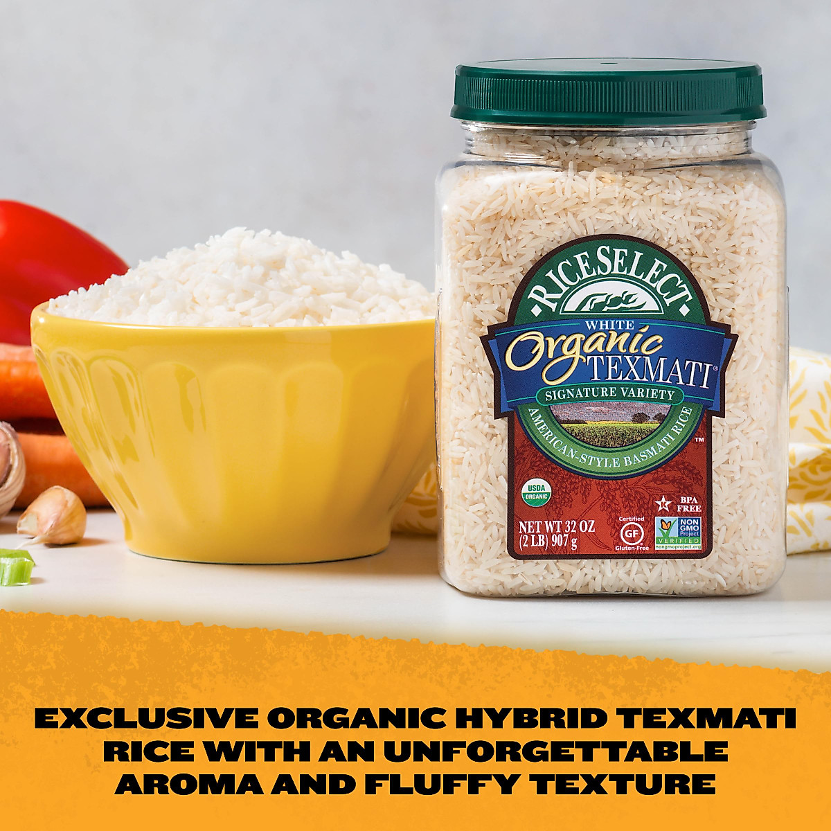RiceSelect Organic Texmati White Rice, 32 Ounce (1 Count)
