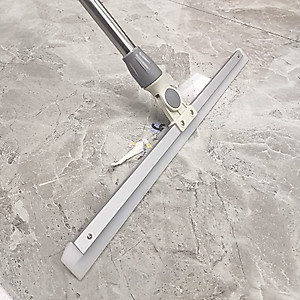 Rubber Magic Broom Sweeper, Multifunction Magic Broom, Floor Squeegee Broom with 55" Long Handle, Household Squeegee Broom for Floor Cleaning, Bathroom, pet Hair, Window,Kitchen Broom Head(13.8")