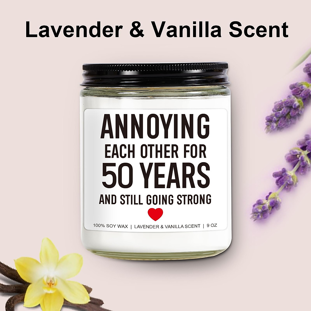 Younift 50 Years Candle, 50th Wedding Anniversary, Gifts for Parents, 50th Anniversary, Gifts for Couple, 50 Year Anniversary, Gifts for Husband, Wife, Friends, Funny Gifts, Golden Anniversary