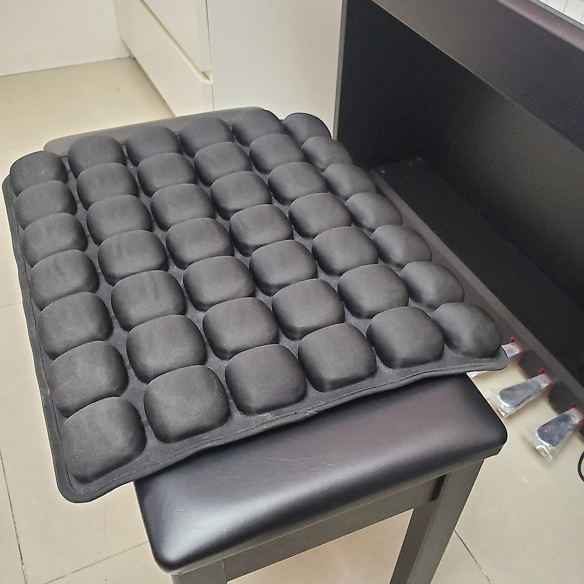 WalBryka High Comfortable Airbag Office Chair Cushion Pain Relief Air Seat Cushions with Non-Slip Cover (Blue)