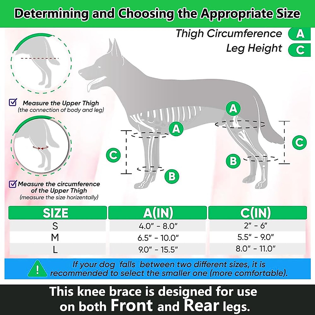 Premium Dog ACL Knee Brace for Torn ACL Hind Leg Support - Cruciate Care & Recovery, Adjustable Leg Braces for Back Leg, Hip Support - Small, Medium, Large Sizes with Extra Stabilizers (Black, L)
