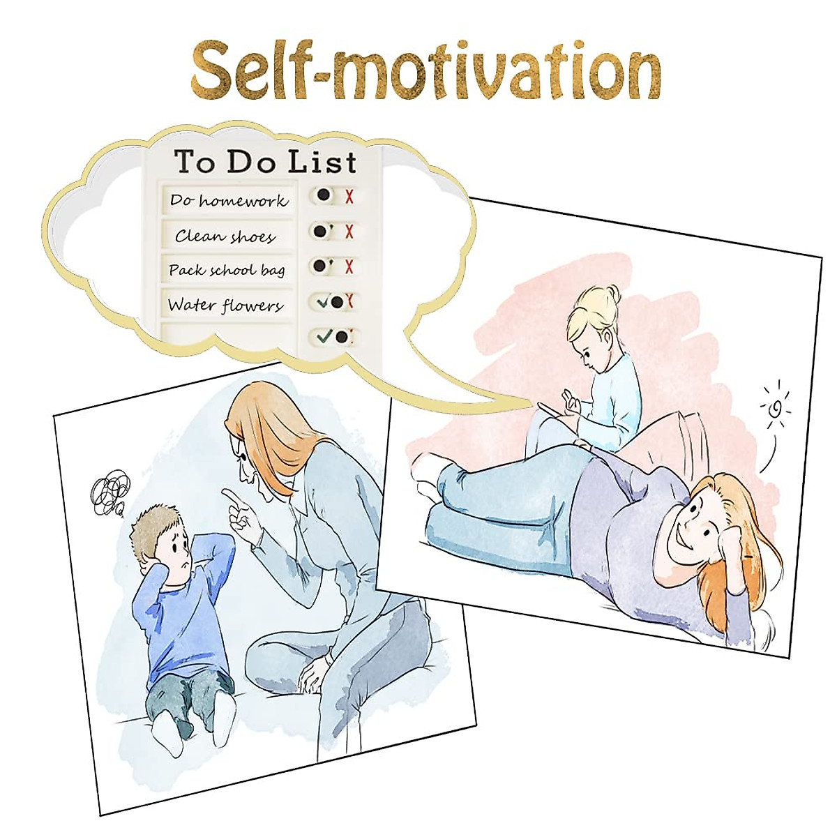 PIQOLA Customized Checklist Board to do List for Kids with Pen DIY Plastic rv Checklist Chore Chart Planner