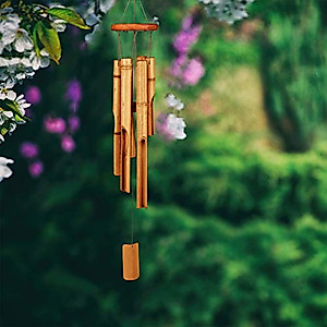 Bamboo Wind Chimes-30'' Wooden Wind Chimes for Outdoor & Indoor,Garden, Yark,Patio and Home Décor (30inch)