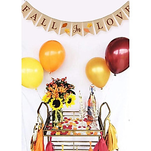 Fall Balloons/Fall Bridal Shower Decorations Brown Orange Gold/Fall Birthday Decorations/Thanksgiving Party Wedding 20pcs Brown Orange Balloons