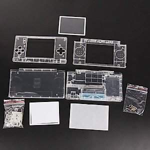 JMXLDS New Full Housing Case Cover Shell with Buttons Replacement Parts For Nintendo DS Lite NDSL Game Console-Crystal Clear