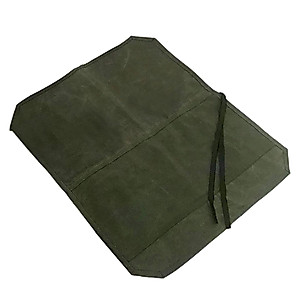 Knives Holder Roll Bag | Waxed Canvas Knifes Cultery Carrier,Knifes Roll, Chef Knifes Roll Case with 7 Slots Home Kitchen Cooking Tools, and Utensils Wrap Bag Wallet Huugy