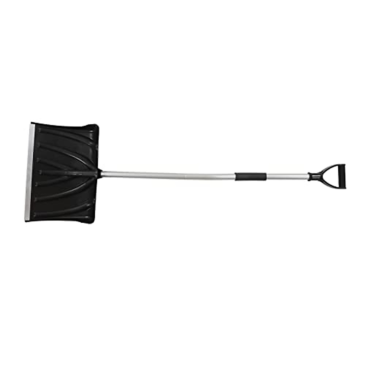 Garden Snow Shovel, Detachable Large Capacity Anti Slip Foam 17.7in Width Wide Snow Shovel D Shaped Handle Widely Used Sturdy Durable for Outdoor