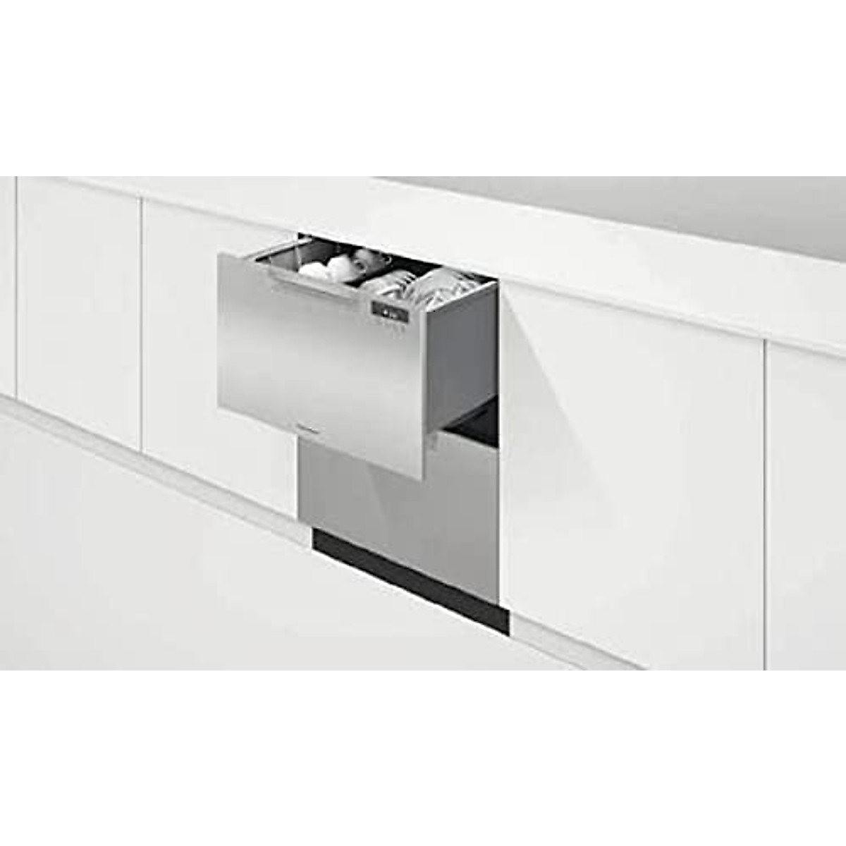 DD24DCTX9N 24"" Energy Star Built-In Tall Double DishDrawer with 14 Place Settings 15 Wash Programs 2 Cutlery Baskets and Child Lock in Stainless Steel