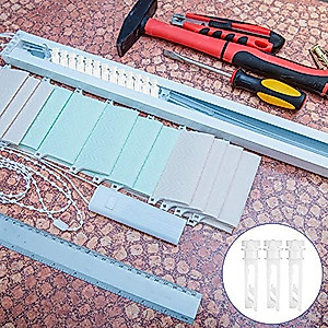 Vertical Blind Stem Replacement White Stems for Vertical Window Blind Vertical Blind Carrier Stem Vertical Blinds Curtain Accessories (40 Pieces)