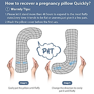 BATTOP Pregnancy Pillows for Sleeping,Body Maternity Pillow with Cooling Washable Cover,Support for Back,HIPS,Legs,Belly for Pregnant Women,New Mom Gifts for Women (Dark Blue)