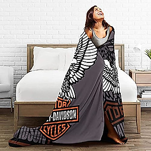 Emiyrtn Motorcycle Lovers Gifts Throws Blanket Super Soft and Stylish Flannel All-Season Living Room, Bedroom Warm Blanket, Used for Bed, Sofa, Travel, Camping（60x50inch）