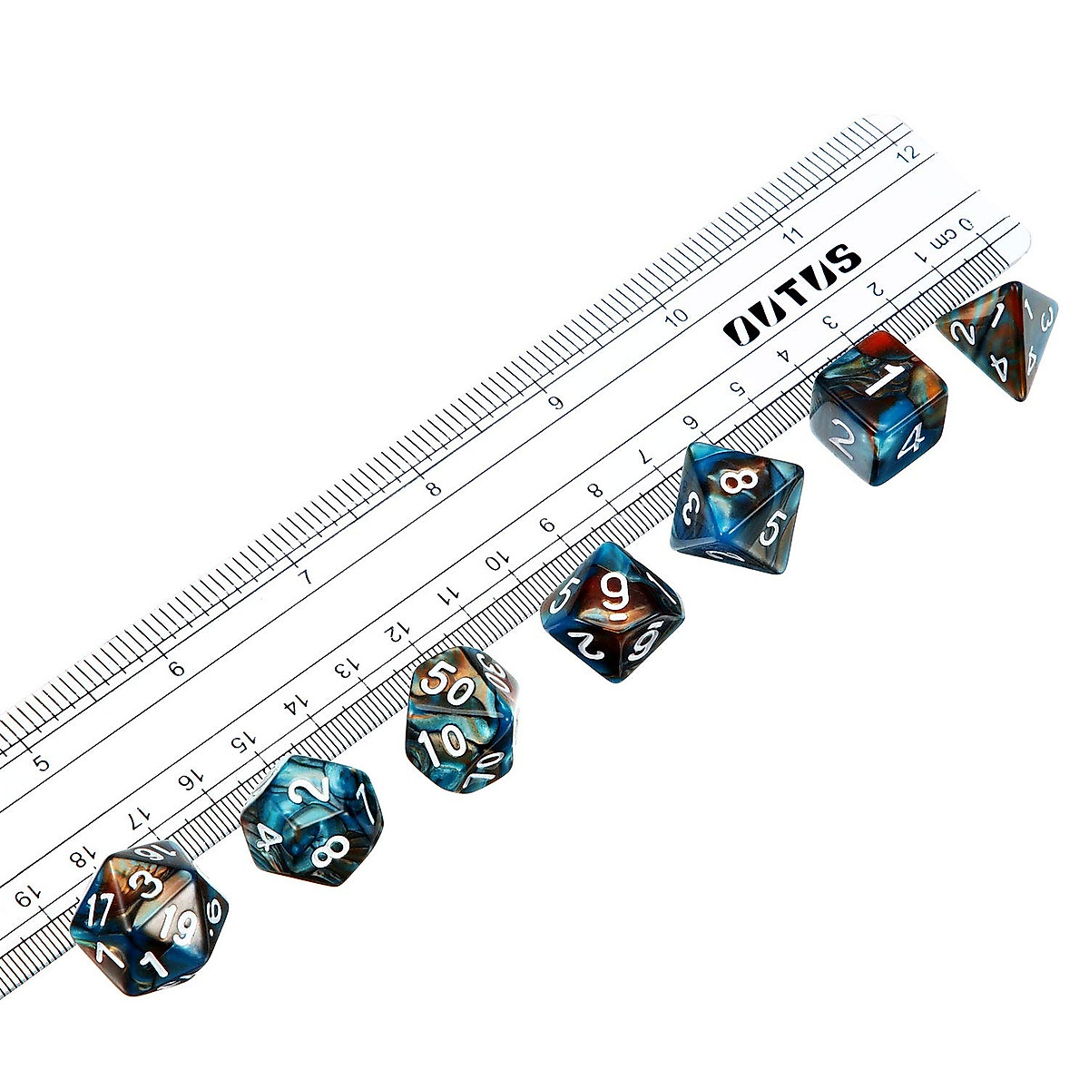 14 Pieces 7-die Dice Set Polyhedral Dice Compatible with Dungeons and Dragons with Black Pouch