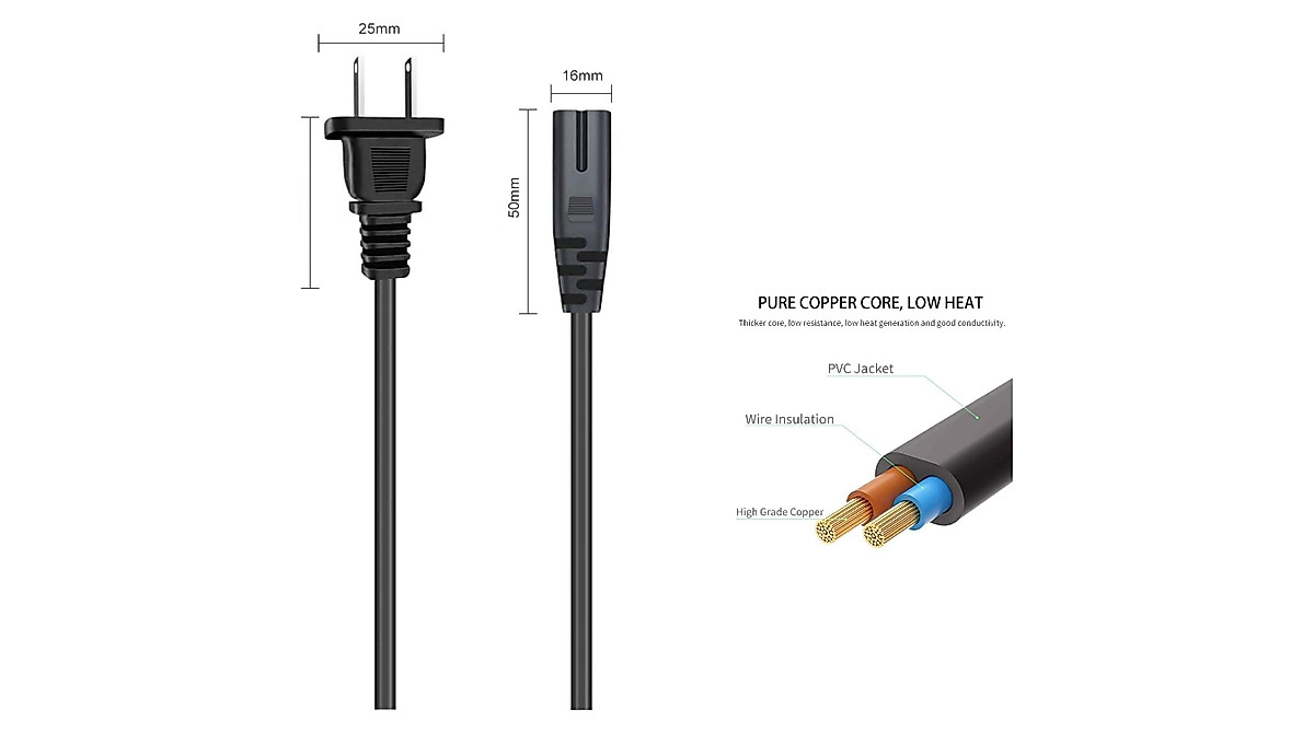 6 Feet AC Power Cord for Lift Chair or Power Recliner, Replacement ...