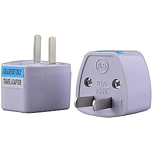 ANRANK 2 Pack UAE25010AK High Performance Universal UK/EU/AU to US Adapter Travel Power Plug Adapter Converters
