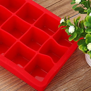 Tovolo Perfect Cube Ice Tray Set of 2 (Candy Apple) - Reusable Silicone Molds for Whiskey, Cocktails, Coffee, Bartender Accessories, & Smoothies / BPA-Free & Dishwasher-Safe