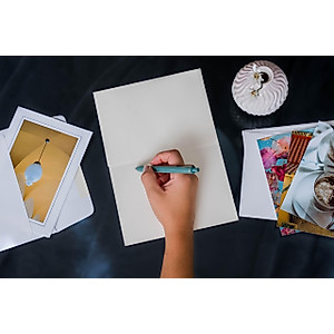 Photographer's Edge, Photo Insert Card, 10 Blank Cards and Envelopes, Birthday Cards For All Ages, for 4x6 Photos - Natural with Happy Birthday Border