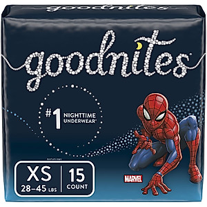 Goodnites Bedtime Bedwetting Underwear for Boys, XS, 15 Ct. (Packaging May Vary), 15 Count