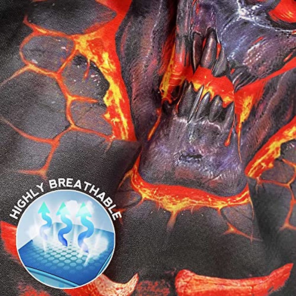 Obacle Balaclava Face Mask Men Women Ski Hunting Cycling (Skull Fire Face)