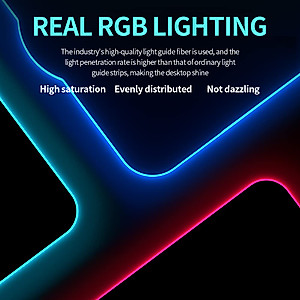 VEWINGL RGB Large Gaming Mouse Pad with Wireless Chargering,15W Fast Wireless Charging Desk Pad,Premium Microfiber Cloth,Non-Slip Base,10 Light Modes Keyboard Pad for Gaming,PC,Laptop 31.5" × 11.81"