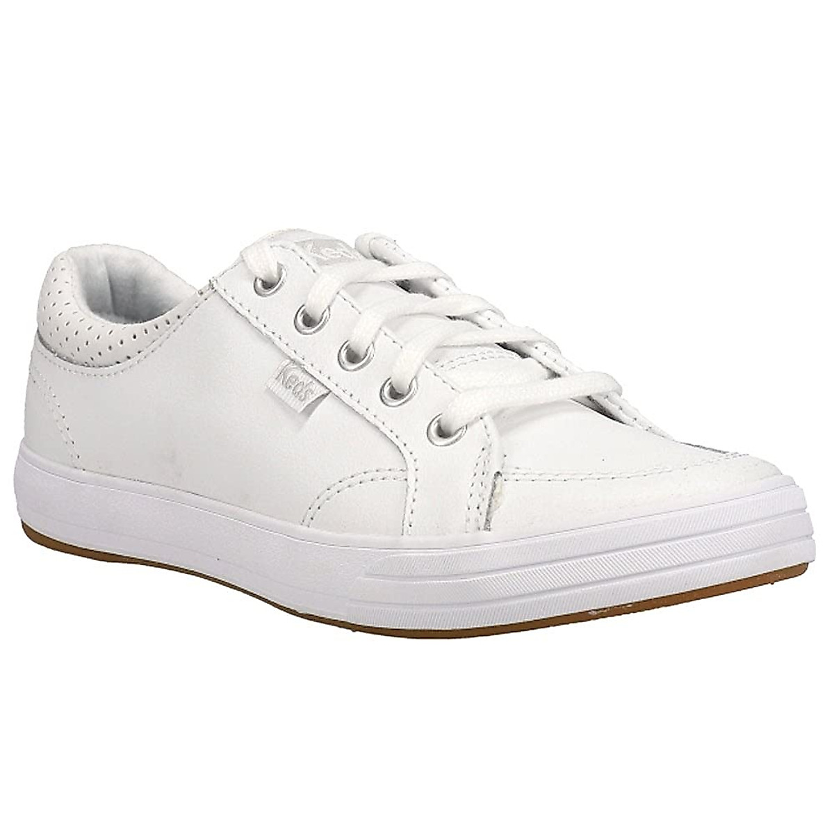Keds womens Center 2 Sneaker, White Leather, 8.5 US