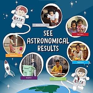 Chart to Success| Magnetic Dry Erase| Daily Routine Responsibility Chore Chart for Kids| 80 Emojis| 70 Tasks, Including Behavior and Self-Care| Fun Design for Both Boys and Girls| Raising a Star