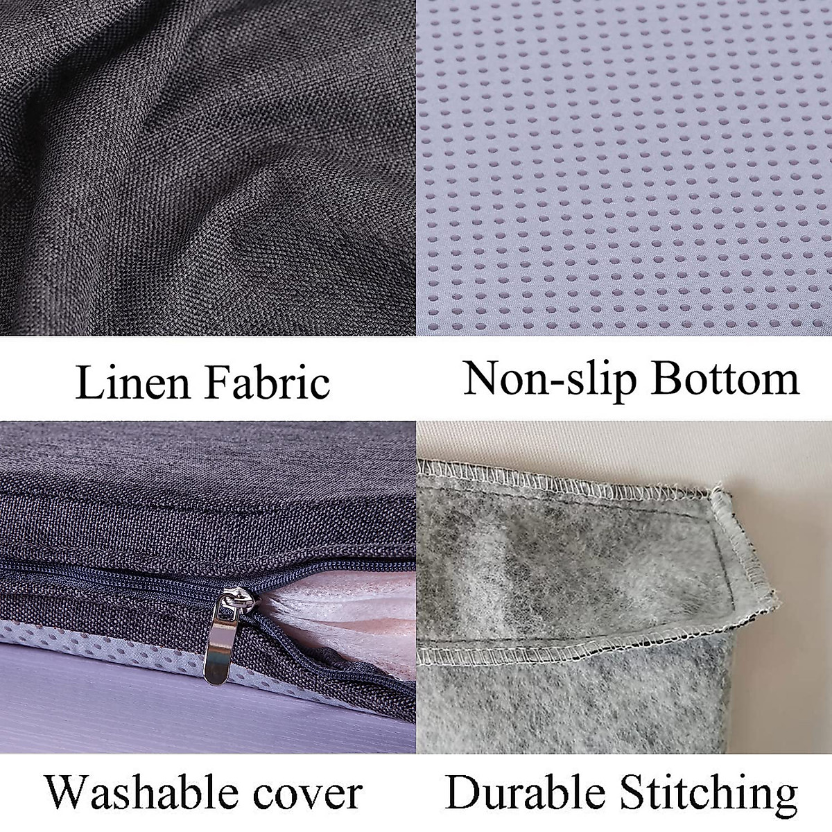 Custom Size Bench Cushion Cover Indoor Window Seat Cushions Non Slip Rectangle Kitchen Settee Pad Slipcovers (only Cover)