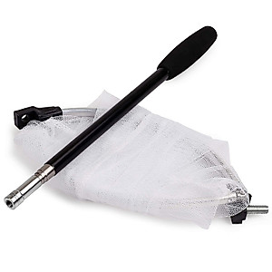 RESTCLOUD Insect and Butterfly Net with 12" Ring, 24" Net Depth, Handle Extends to 59 Inches (10" Ring, 48" Handle)