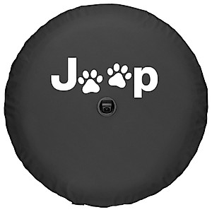 Boomerang® - 32" Soft JL Tire Cover Compatible with Jeep® Wrangler JL (with Back-up Camera) - Sport & Sahara (2018-2024) - Dog Paw Prints