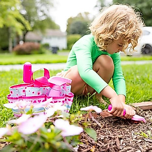 Melissa & Doug Sunny Patch Pretty Petals Gardening Tote Set,for 3+ years, With Tools