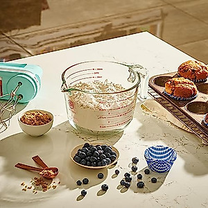 8 Cup Large Glass Measuring Cup - Kitchen Mixing Bowl, Liquid Measure Cups, Glass Bakeware Set, Punch Bowl, Batter Bowl.