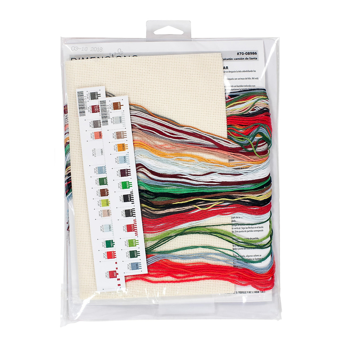 Dimensions Whimsical Counted Cross Stitch Kit Santa's Truck Stocking - 16"(1 Pc.) - Christmas Stocking, DIY Gift for Loved Ones, Ideal for Festive Events