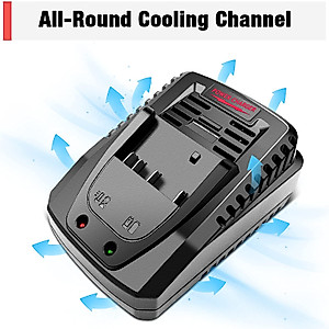 Battery Charger for Bosch 18V 14.4V Li-ion Battery, SANIKLITE Anti-Slip Design and Fast Charging Replacement Power Tools Lithium Battery Charger for Bosch BC660, GAL1860CV, AL1820CV