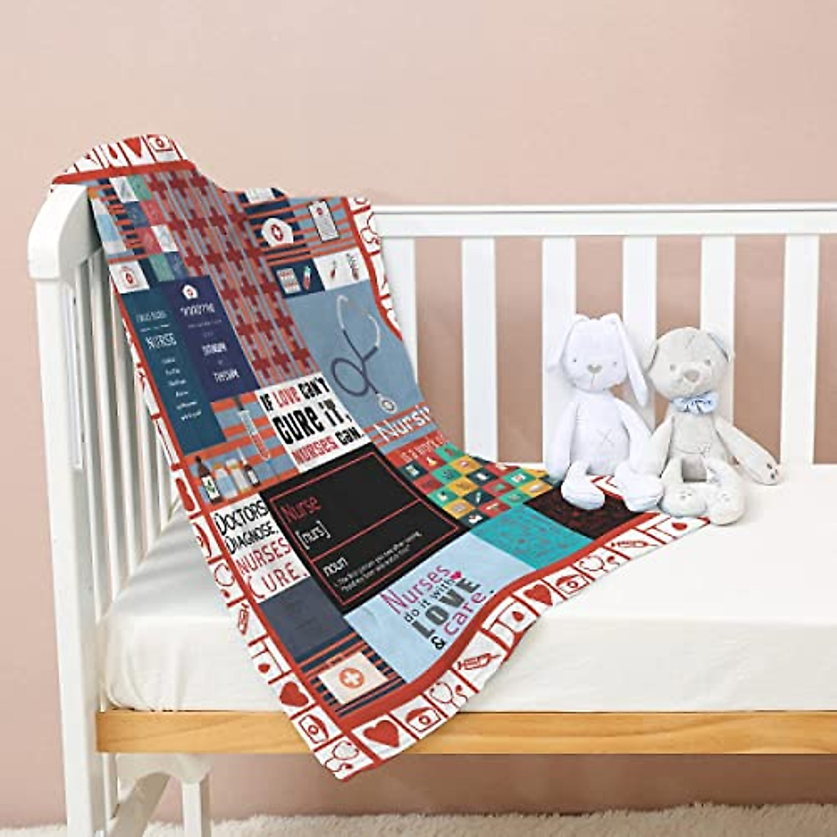 Homiehug Nurse Gifts for Nurses Women Blanket Soft Fluffy Lightweighted Cozy Fuzzy Throws for Couch Bed Sofa Home Decor Gift Kids Anniversary Friends 60"x80" for Adult/Queen