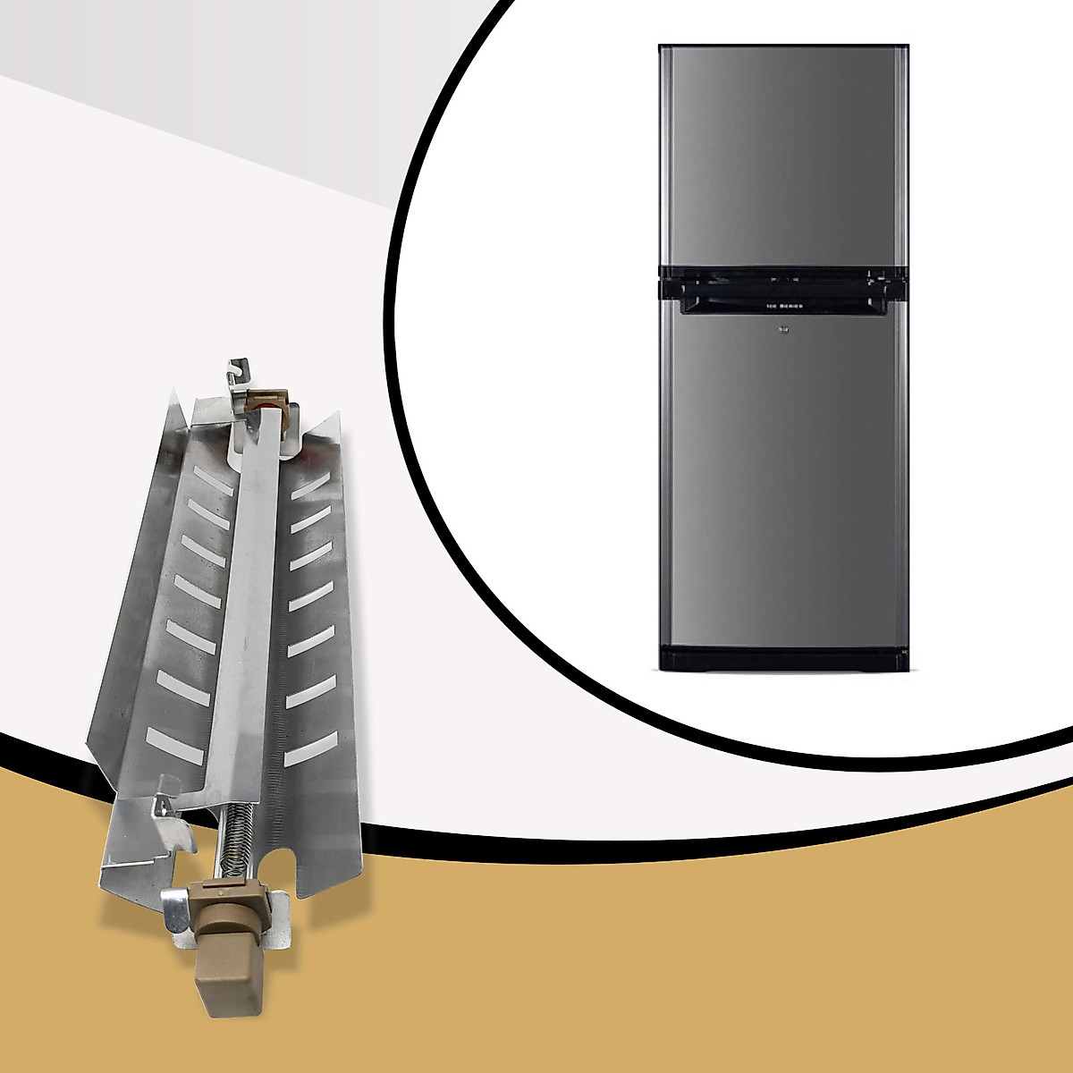 Appliance Pros Refrigerator Defrost Temperature Control and Bracket Heater Element Assembly for Top Refrigerators Brands, Compatible with WR51X10055, AP3183311, AH303781, and more, 725 Watts, 12 in