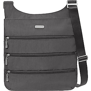 New Baggallini Women's Zipper - Big Purse Charcoal One Size