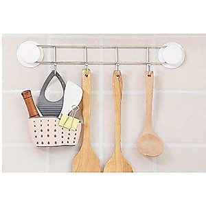 Kitchen Sink Shelf Soap Sponge Drain Rack Holder Double Decker Hanging Basket Storage Suction Cup Kitchen Organizer Sink Accessories Wash Dropshipping, 1Pcs (Pink)
