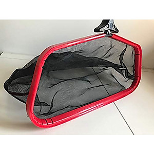 Aquatix Pro Pool Skimmer Commercial Grade with 4-12 feet 1.1mm Thick Silver Telescopic Pole & EZ Clips for Above Ground & Inground Swimming Pools, Fine Mesh Bag Removes All Debris!