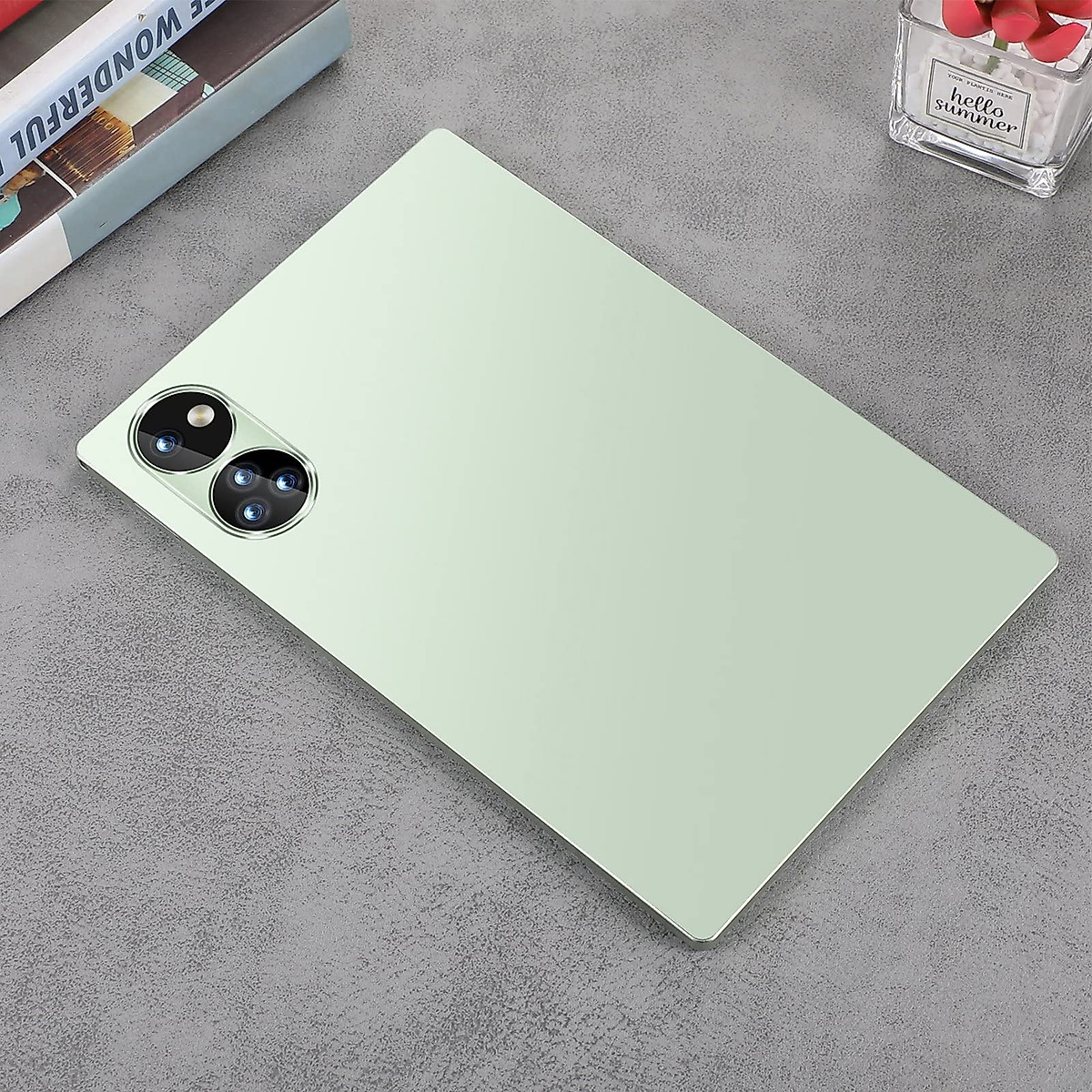 GLOGLOW 4G Call Tablet, 8-Core CPU 1960x1080 IPS Screen 100-240V 10 Inch Green Tablet for Travel (US Plug)