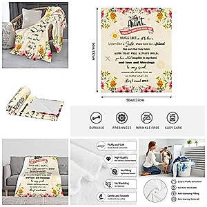 Tsefiwo Mothers Day Aunt Gifts Throw Blanket - Aunt Gifts from Niece - Birthday Gifts for Aunt - Best Aunt Ever Gifts - Gifts for Aunts from Niece - Auntie Gifts 60x50 Inch