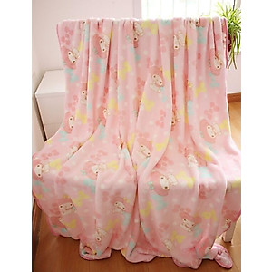 Cute Anime Melody Blanket Plush Throw Blanket Soft Bed Blankets Coral Fleece Blanket,150x200cm