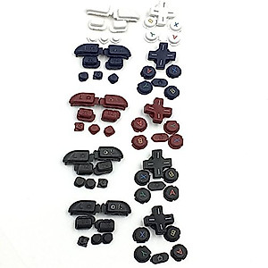 for Nintendo New 3DS XL LL White R & L ZR ZL Button Parts D Pad ABXY Home Power Buttons Set