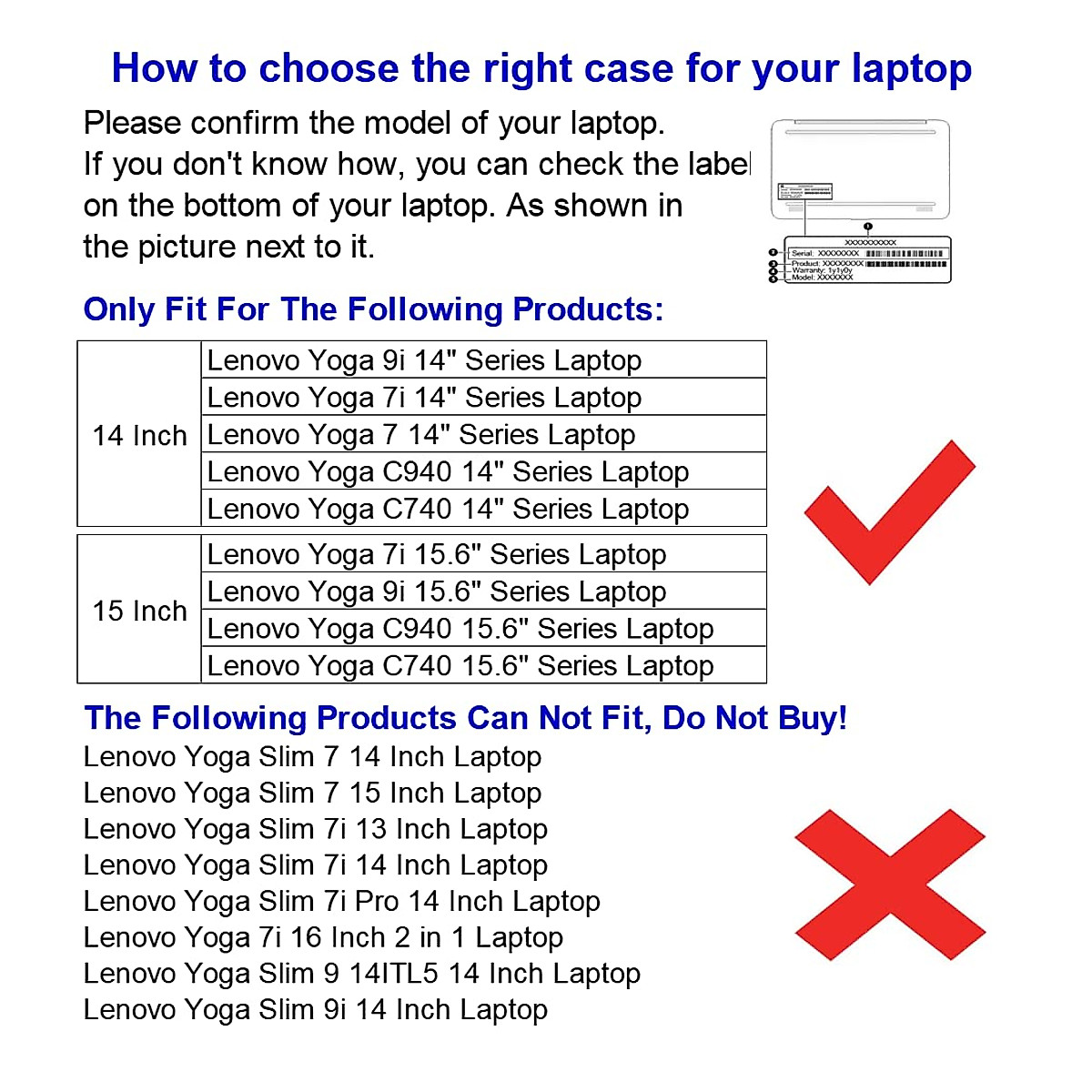 Honeymoon Case Cover Compatible with Lenovo Yoga 9i gen 6/5 2021-2022 & Yoga 7i/Yoga 7 2 in 1 & Yoga C940/C740 14 Inch [NOT FIT Yoga Slim 7/7i/7i Pro & Yoga 9i gen 8/7 2023/2022],S022-14-Blue