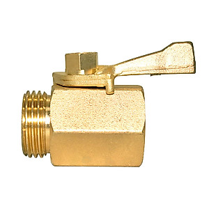 Heavy Duty Brass Garden Hose Shut Off Valve 3/4" GHT Hose Connector Water Flow Control Valve for Garden Nozzle Water Hose