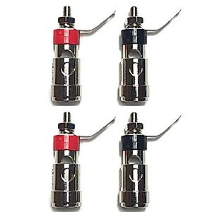 CESS Amplifier Terminal Connector Binding Post Push Quick Type -Binding Post Spring Loaded Press Subwoofer Basket Terminal (4 Pack)