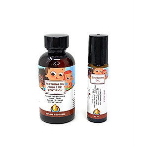 Punkin Butt Baby Teething Oil (2 Oz) and Lavender Soothing Oil (10 ml) Bundle for Sore Gum Relief and to Promote Relaxation and Sleep | All Natural, Organic, Safe for Infants, Chemical-Free