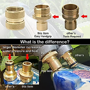 PLG Brass 8-Piece Quick Connect Garden Hose Fittings, 4 Set