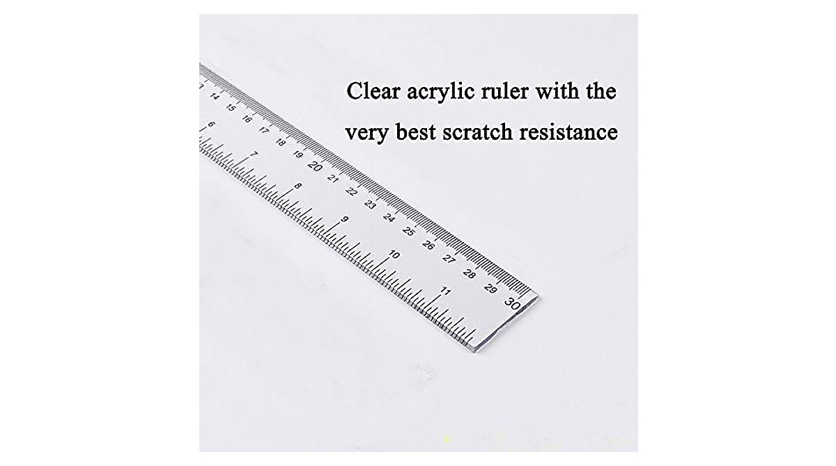 2 Pack Clear Acrylic Rulers for School & Office