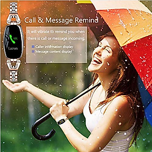 Pard Delicate Women Smart Watch, Heart Rate Blood Pressure Fitness Tracker for Ladies, Gold