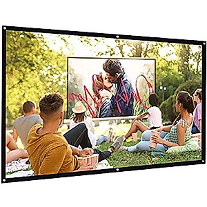 VARWANEO 4:3 Portable Projector Screen Hd Folding Anti-Folding Indoor Outdoor Movie Screen Projector for Home Office Outdoor