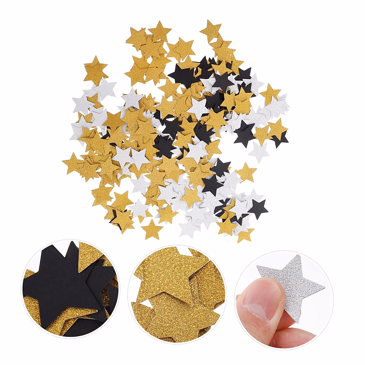 ERINGOGO 600 Pcs Confetti Fake Ice Cream Cone Desktop Decor Wedding Decor Dining Room Table Decor Table Scatter Wedding Embellishments Party Decoration New Sequins Paper Baby Metal Foil